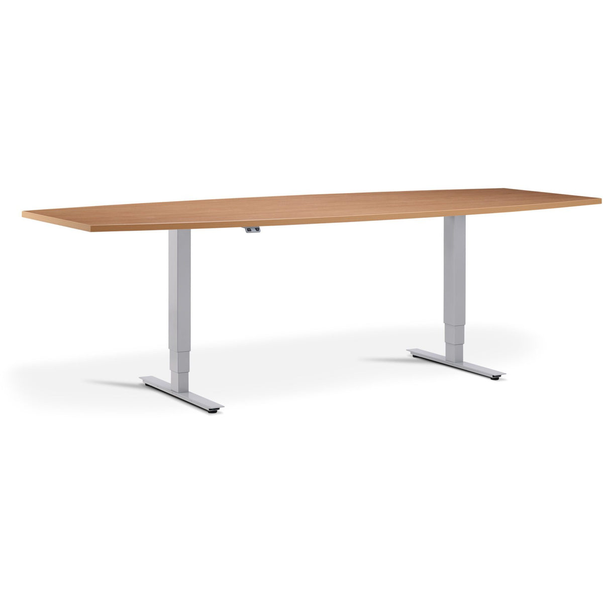 Lavoro Advance - Height Adjustable Meeting Table Barrel Shape
